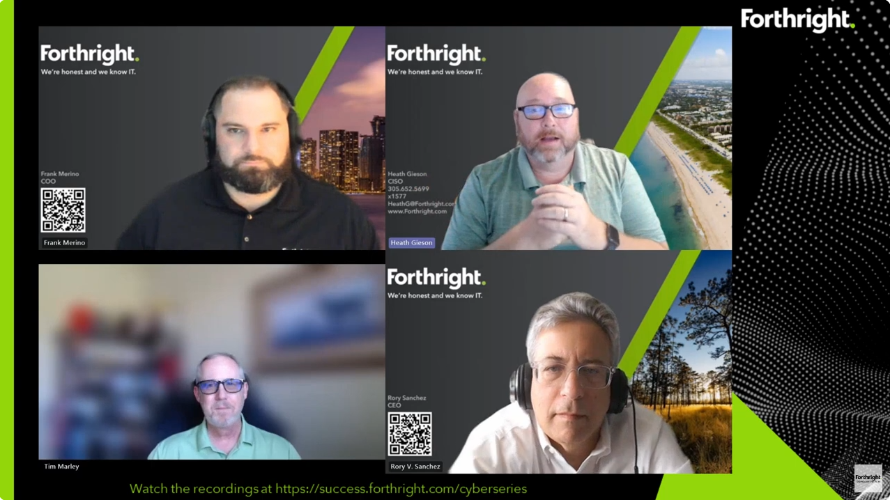 Summary of the Cybersecurity Hygiene Webinar (Part 1)